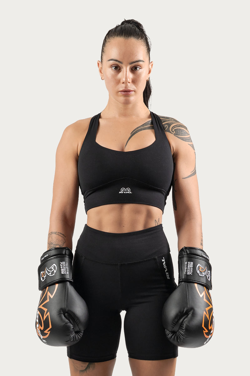 Buttery Stretch Cross-Back Sports Bra – Rival Boxing Gear UK